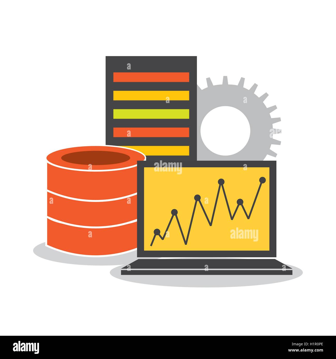 big data center flat icons Stock Vector Image & Art - Alamy