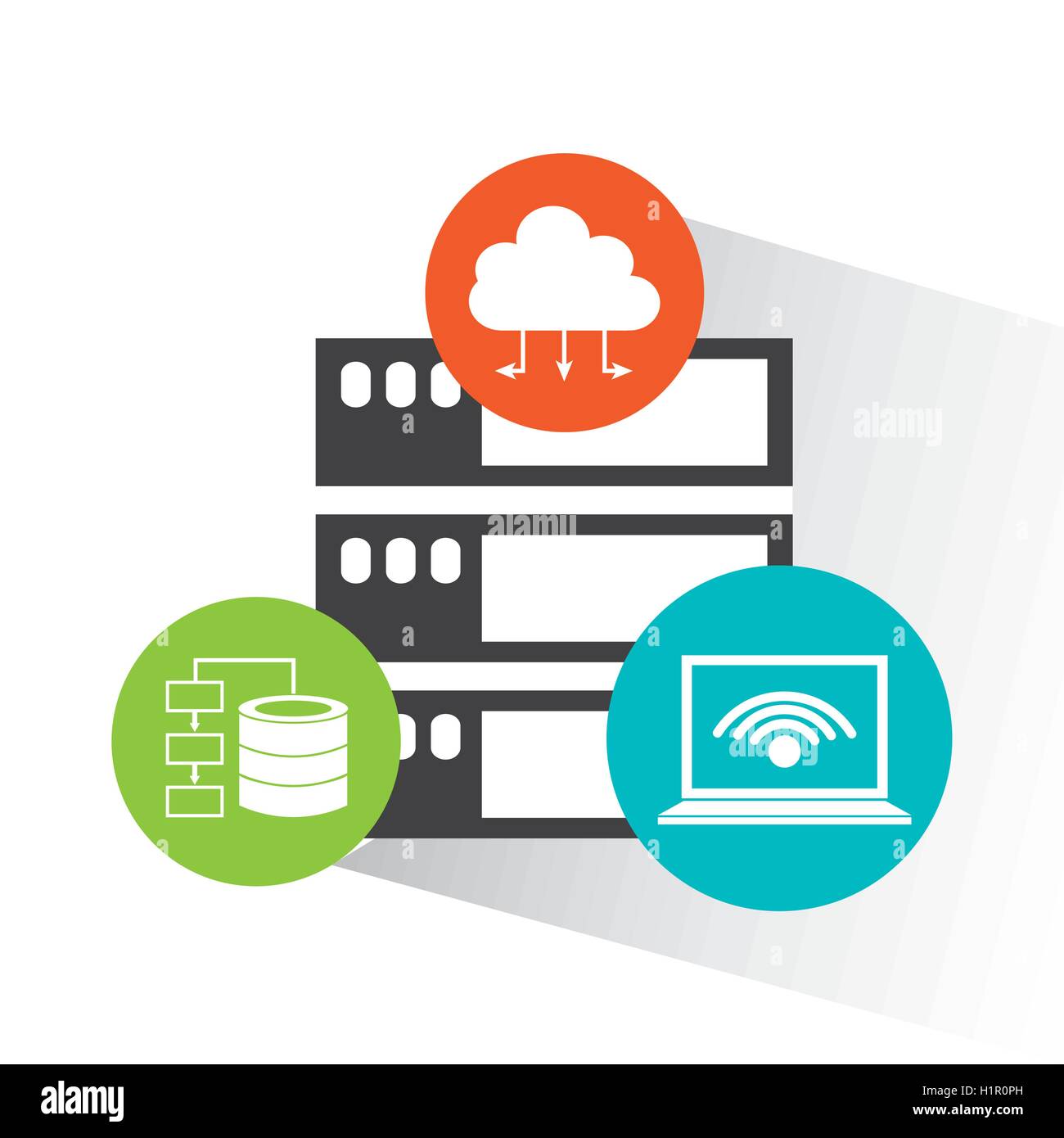 big data center flat icons Stock Vector Image & Art - Alamy
