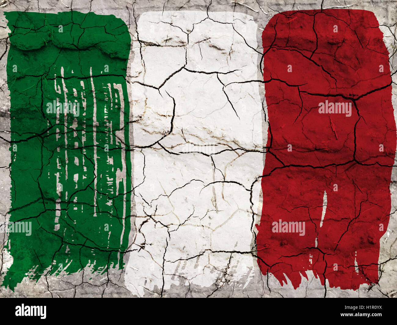 Italian flag grunge style Stock Photo - Alamy