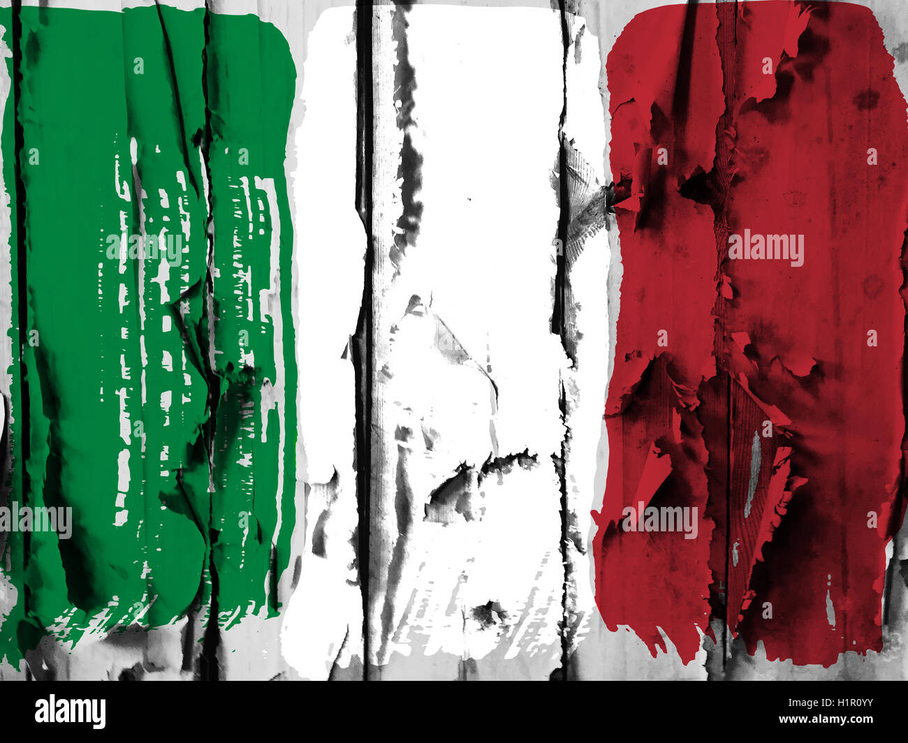 Italian flag grunge style Stock Photo - Alamy