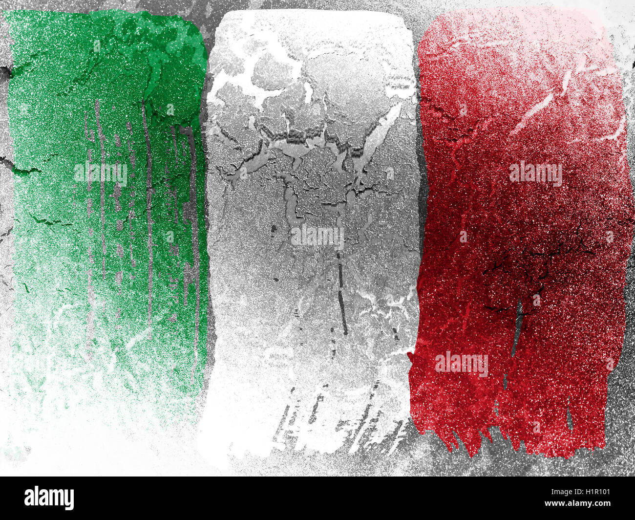 Italian flag grunge style Stock Photo - Alamy
