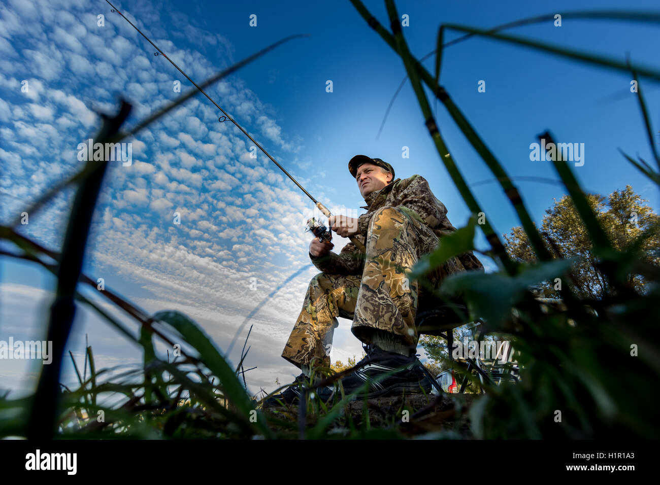 In the morning fishing Stock Photo - Alamy