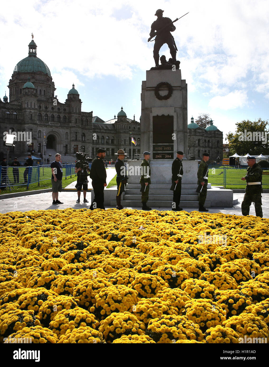 Preparations Continue At The British Columbia Legislative Assembly In Victoria Canada Ahead Of