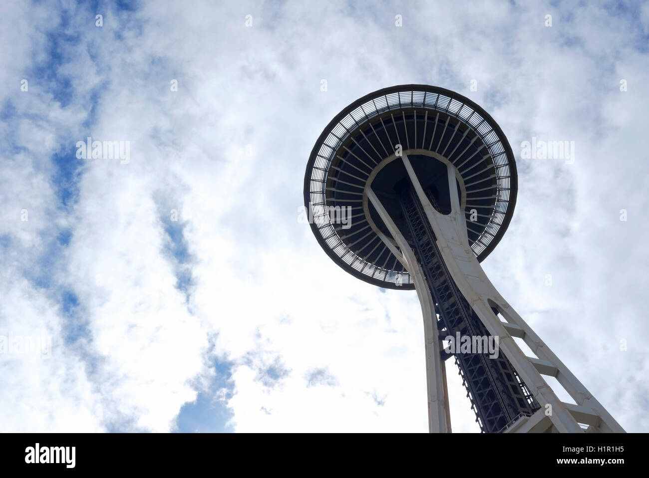 Space needle in the sky Stock Photo - Alamy