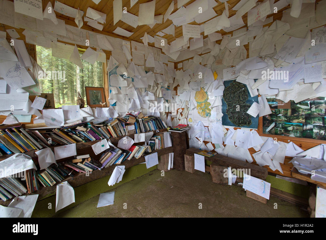 Isle of Arran, Scotland. The East Mor Ecology Library located in the ...