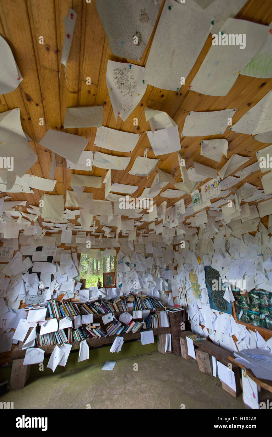 Isle of Arran, Scotland. The East Mor Ecology Library located in the ...