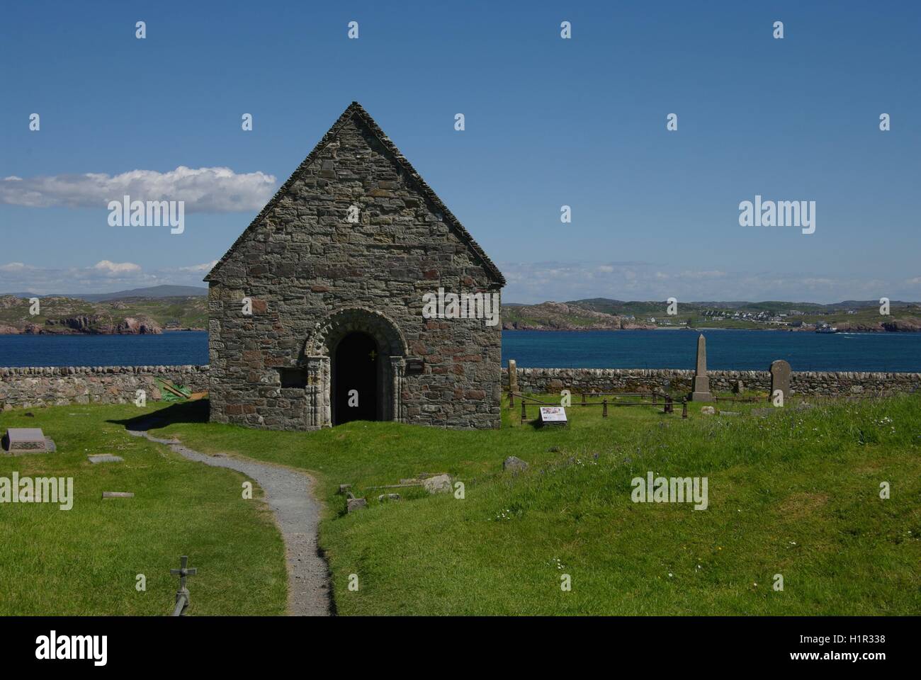 St Oran's Chapel, Iona Abbey, Iona, Inner Hebrides, Scotland Stock ...