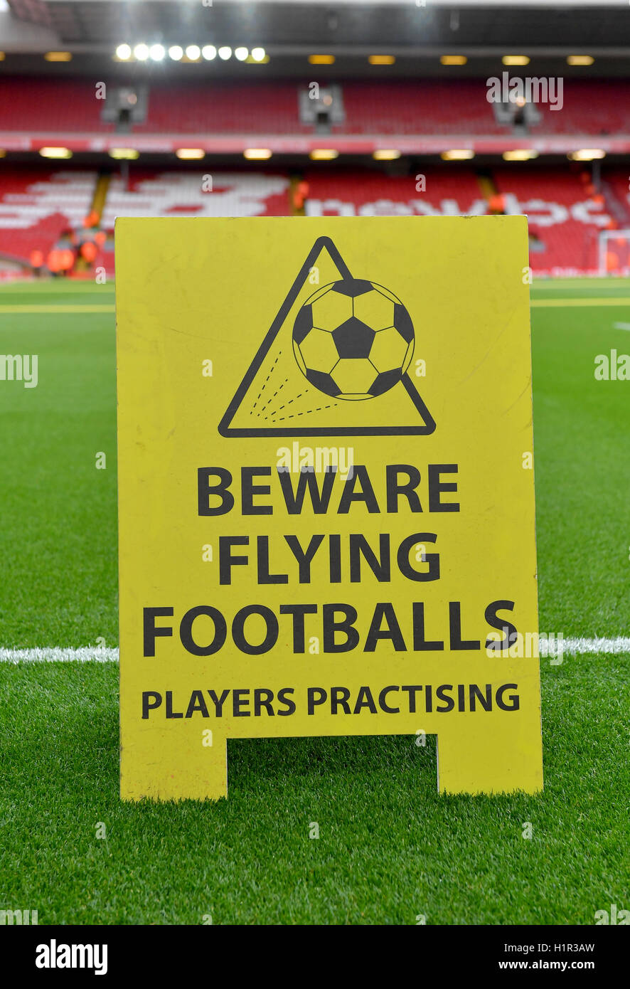 Beware of footballs sign hi-res stock photography and images - Alamy