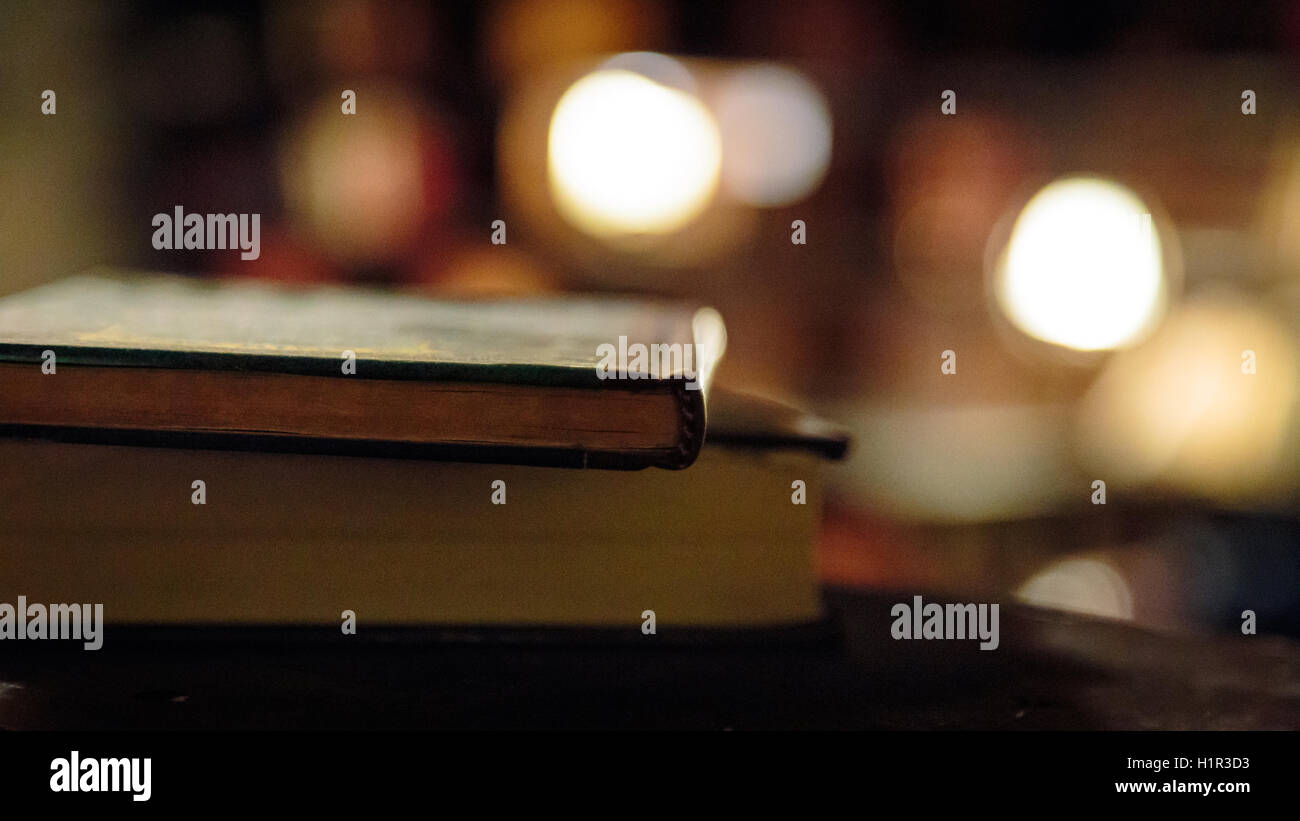 Old books in an old library Stock Photo - Alamy