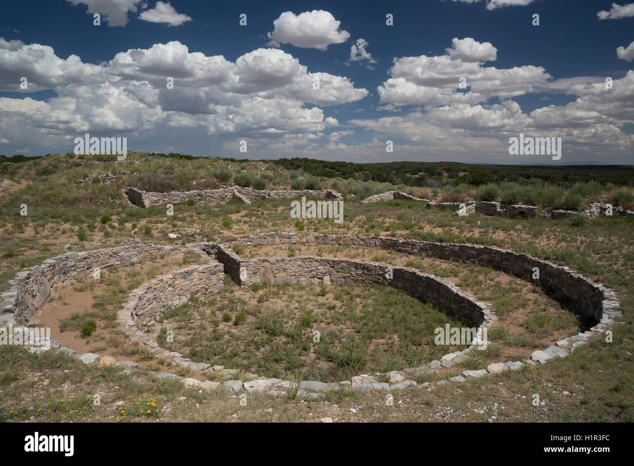 Gran Quivira, New Mexico - A kiva at the Gran Quivira (aka Las Humanas ...