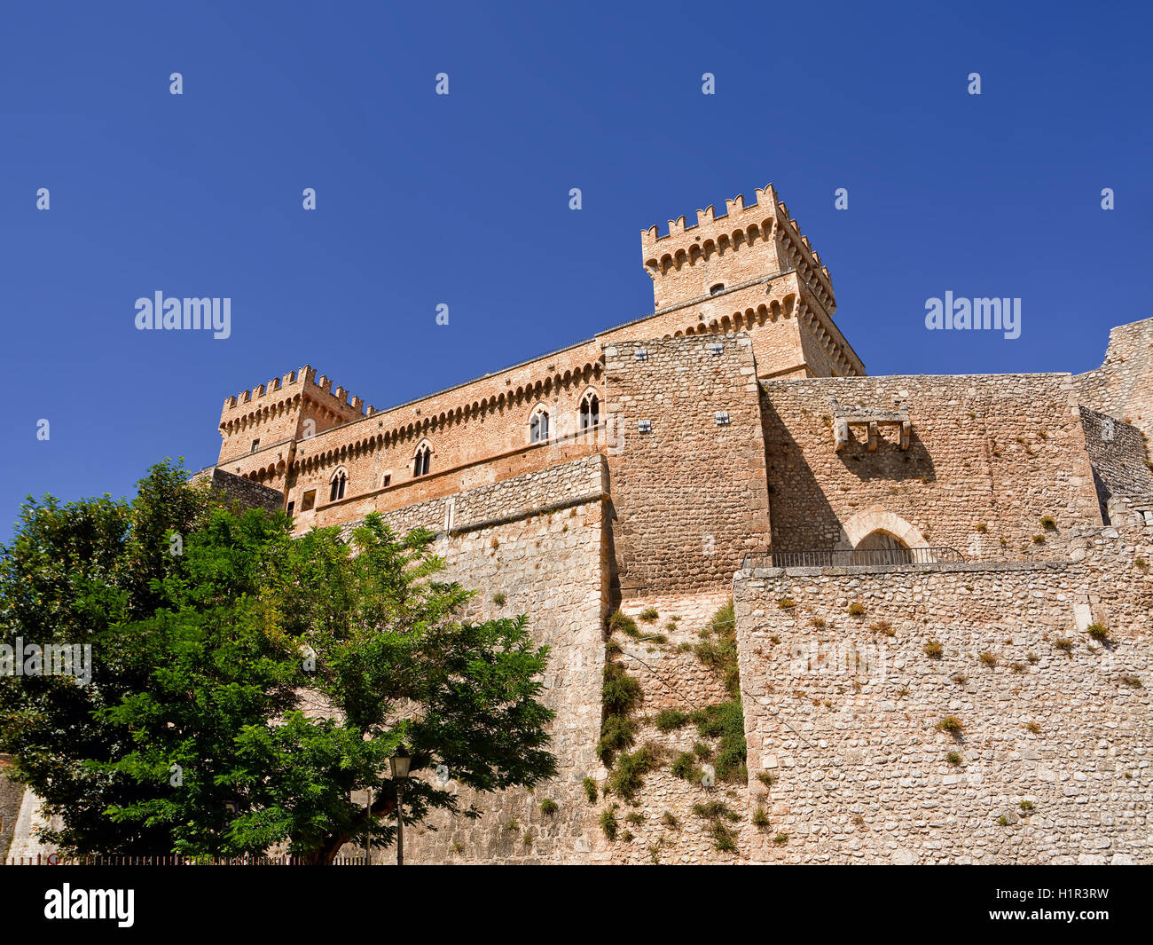 Piccolomini castle in celano (Italy Stock Photo - Alamy