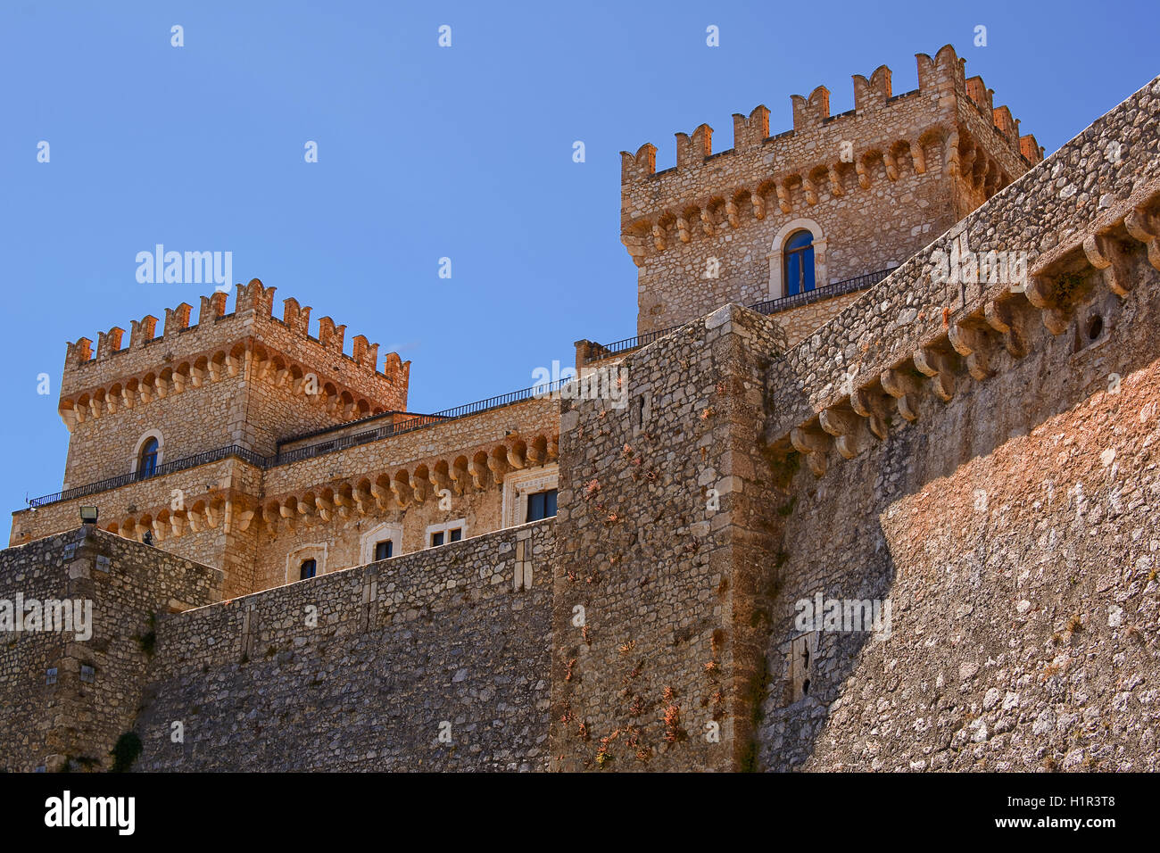 Piccolomini castle in celano (Italy Stock Photo - Alamy