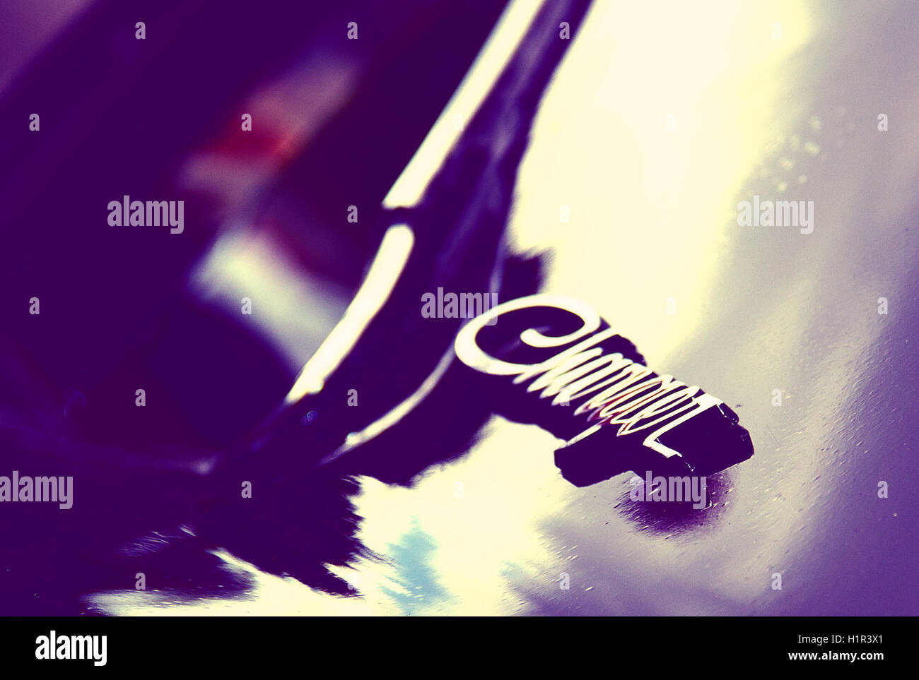 A close up shot of a Dodge Charger name badge Stock Photo - Alamy