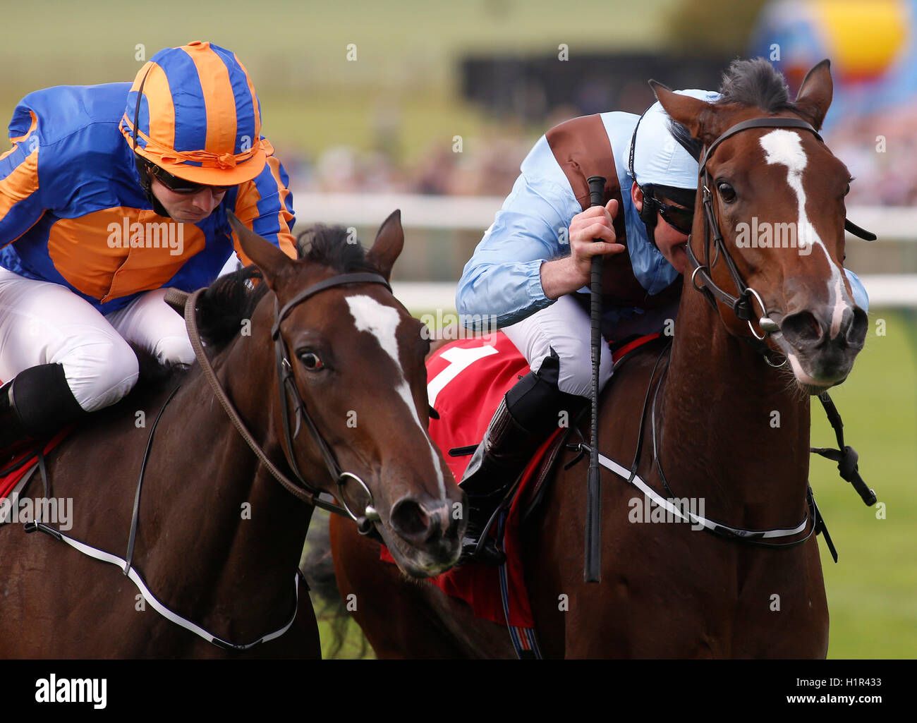 Brave Anna ridden by Seamie Heffernan (right) gets the better of Roly ...