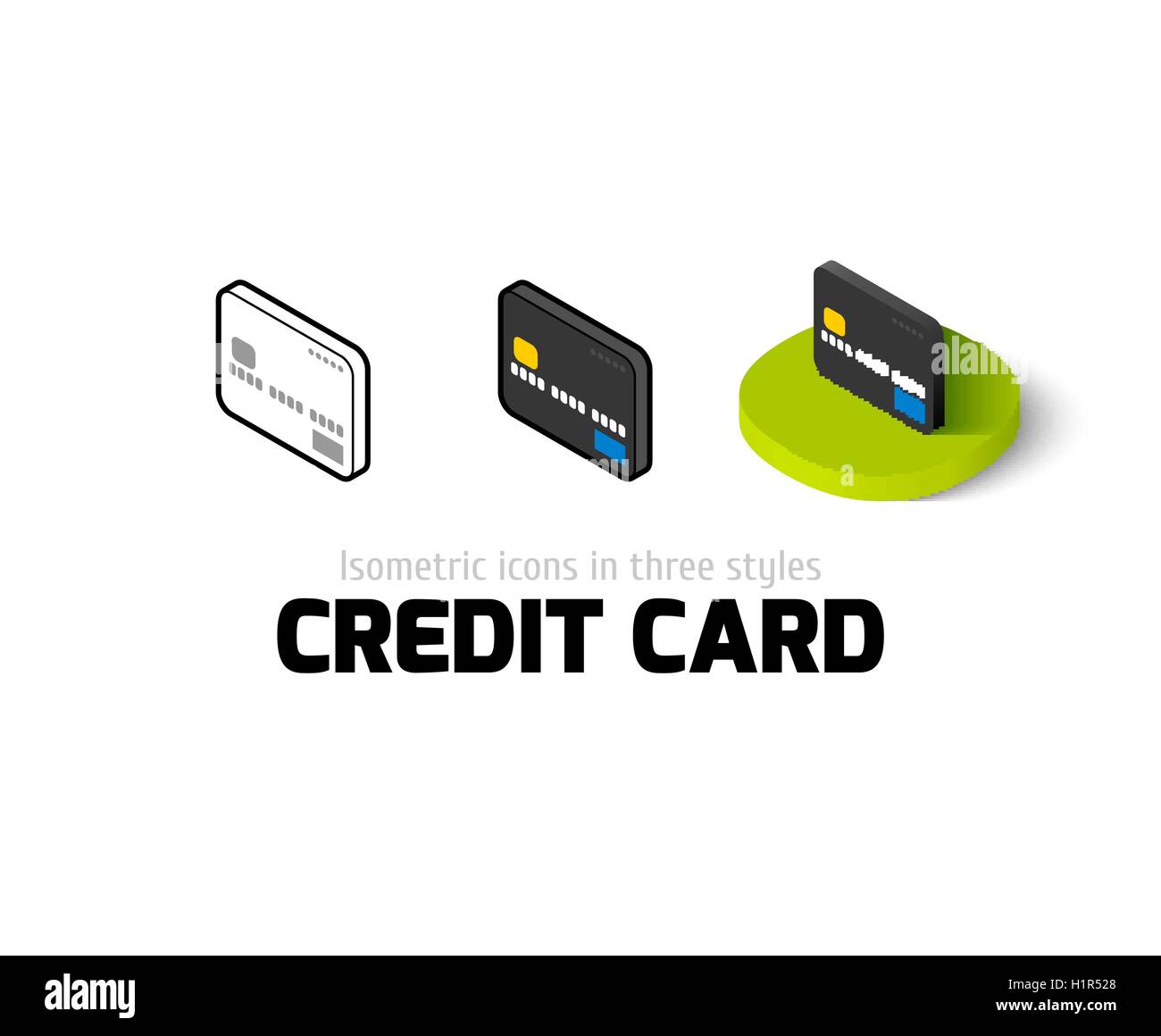 Credit card round flat Stock Vector Images - Alamy