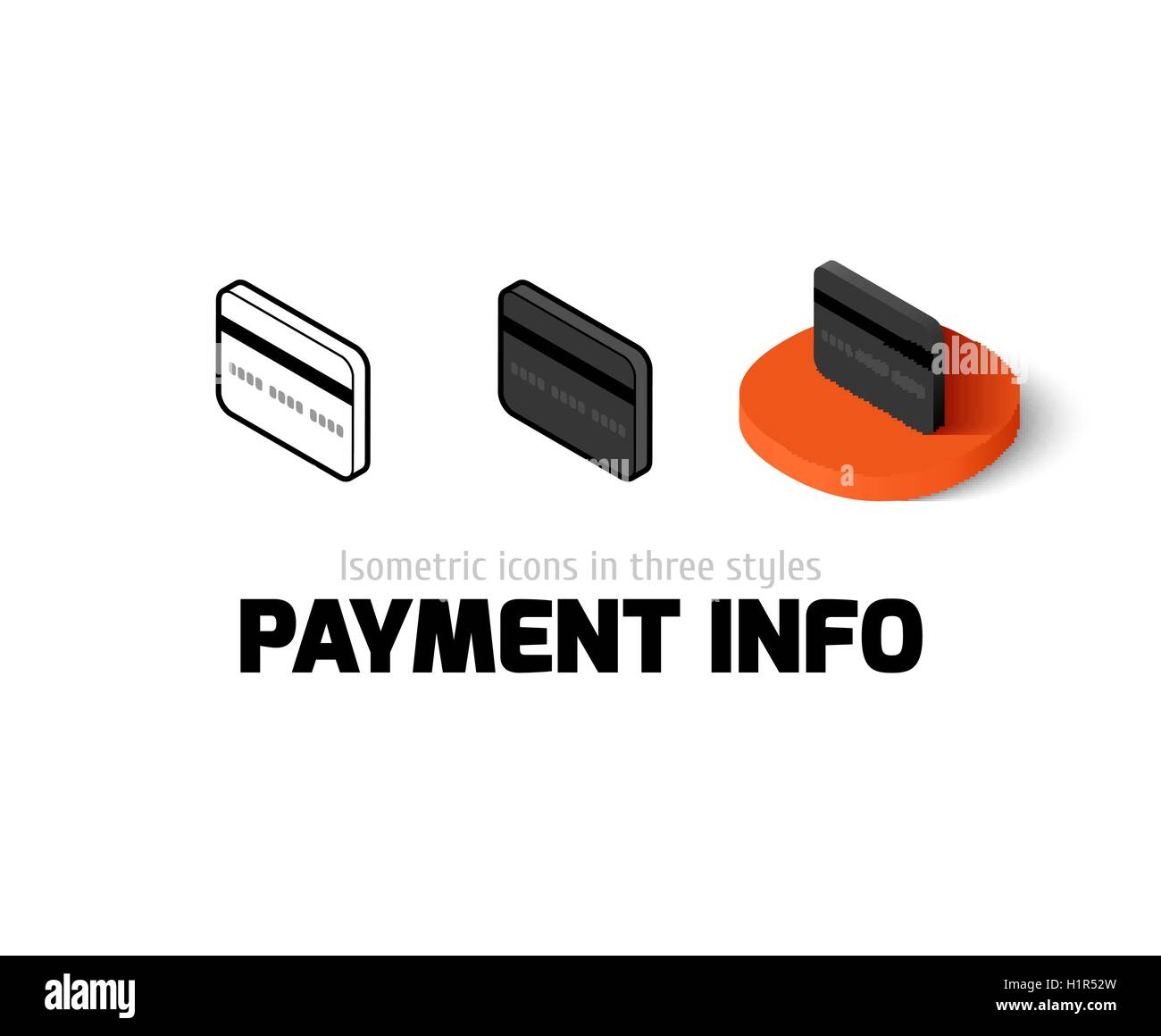 Payment info icon in different style Stock Vector Image & Art - Alamy