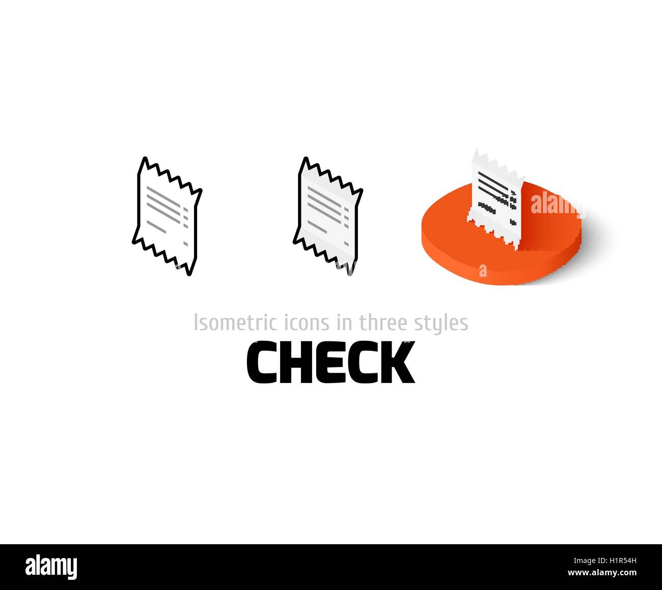 Check icon in different style Stock Vector Image & Art - Alamy