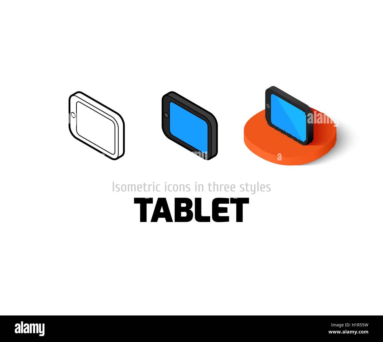 Tablet pc thin line Stock Vector Images - Alamy