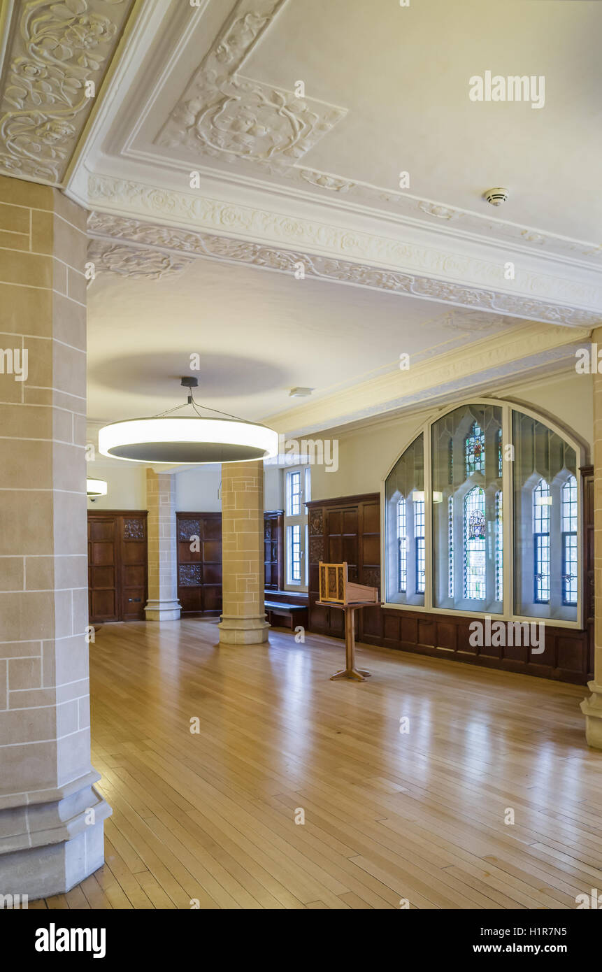 Foyer outside court room one at the UK Supreme Court, established in ...