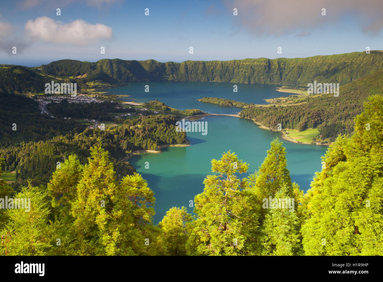 Lake of sete cidades from vista do rei hi-res stock photography and ...