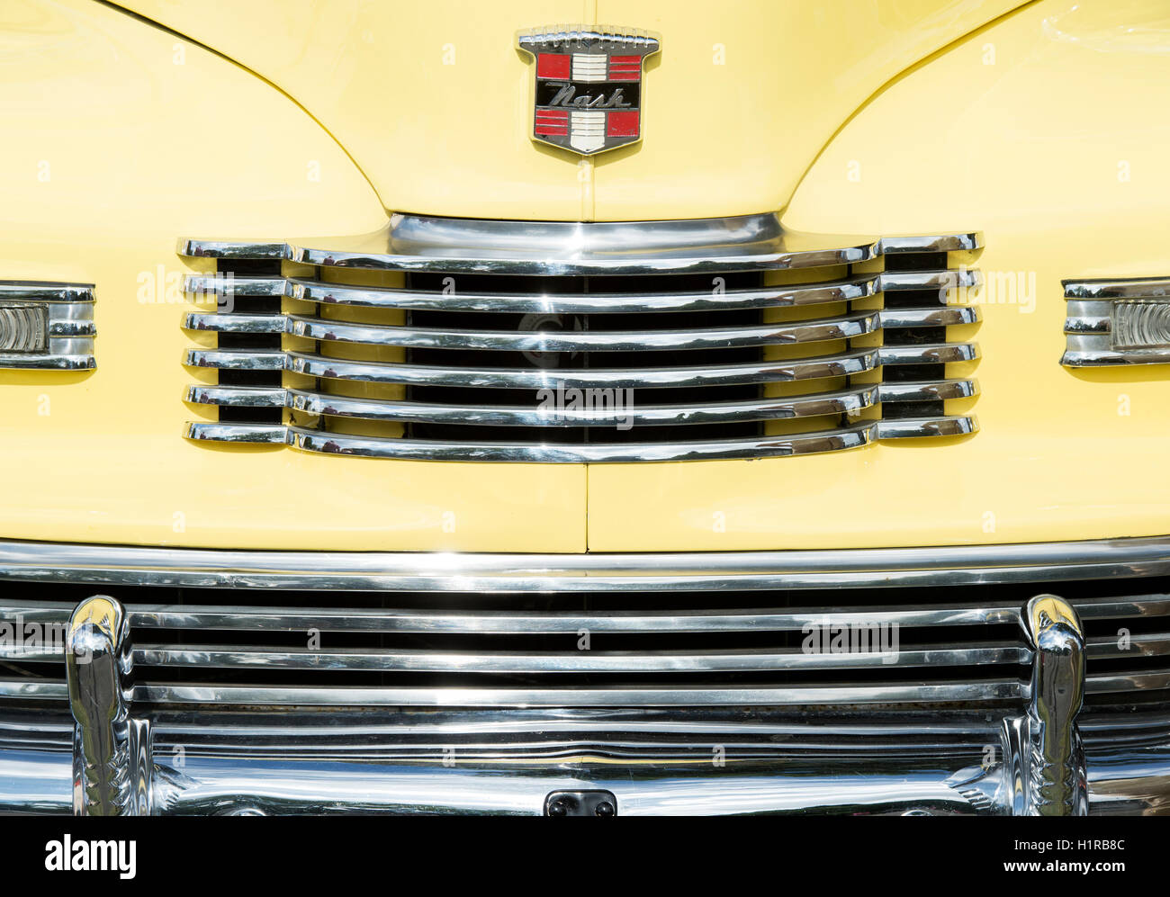 1947 Nash super 600 car radiator grille abstract. Classic American car ...