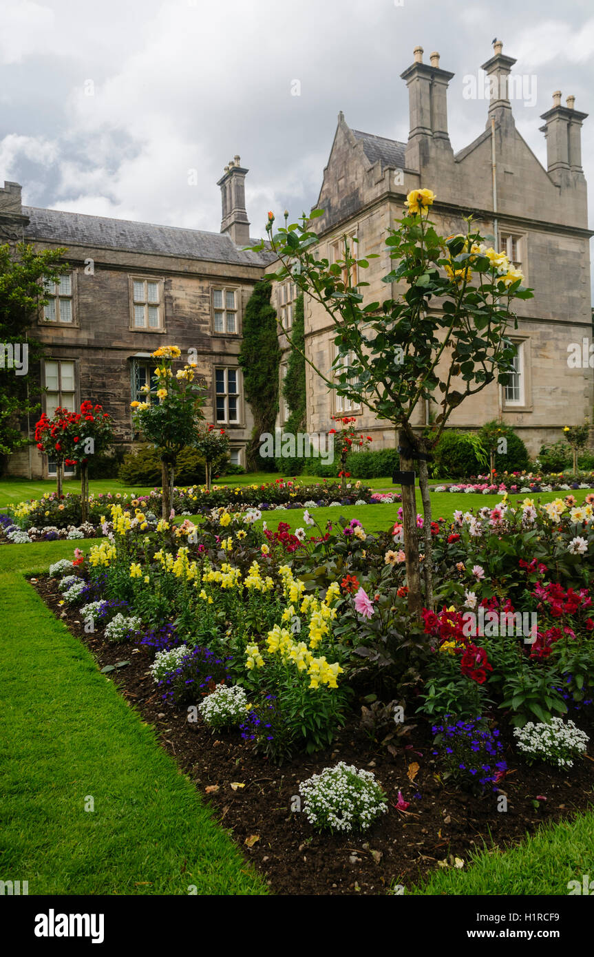 Colorful flowers in the gardens of Muckross House, Killarney National ...