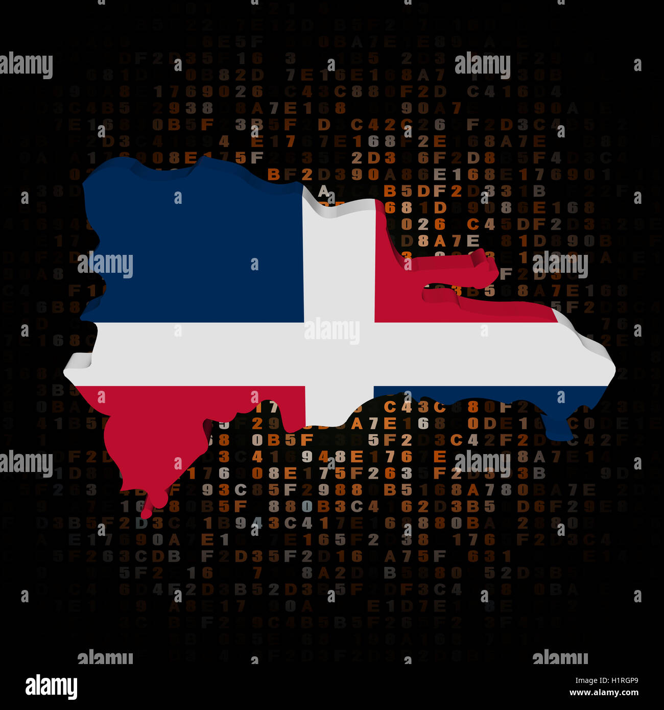 Dominican republic map hi-res stock photography and images - Alamy