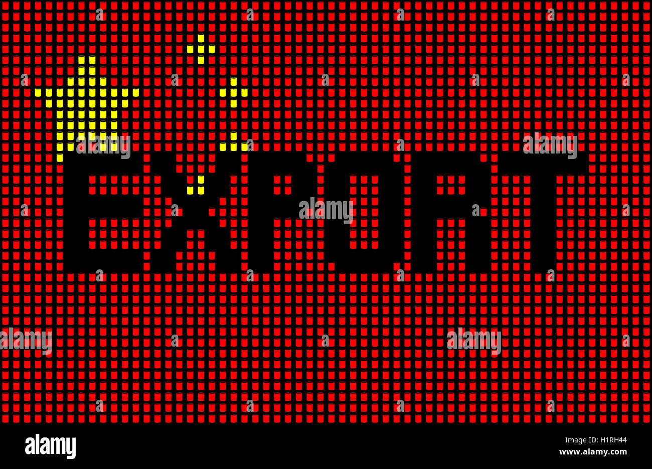 Export text over Chinese flag barrels illustration Stock Photo - Alamy