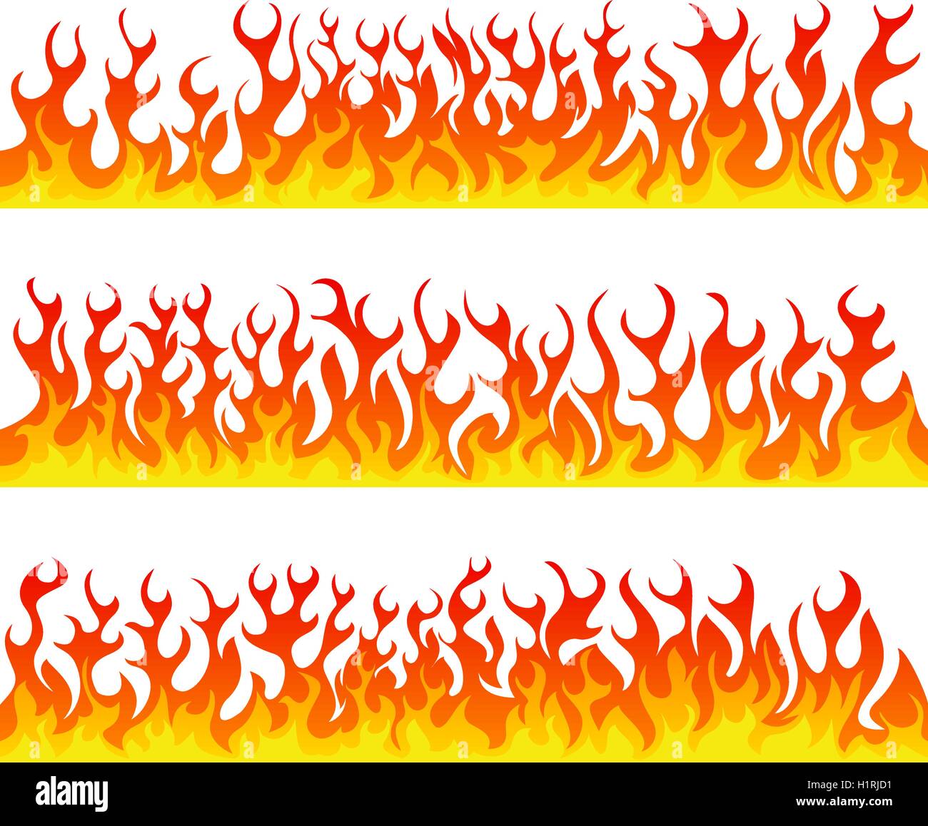 Seamless fire flames line vector set Stock Vector Image & Art - Alamy