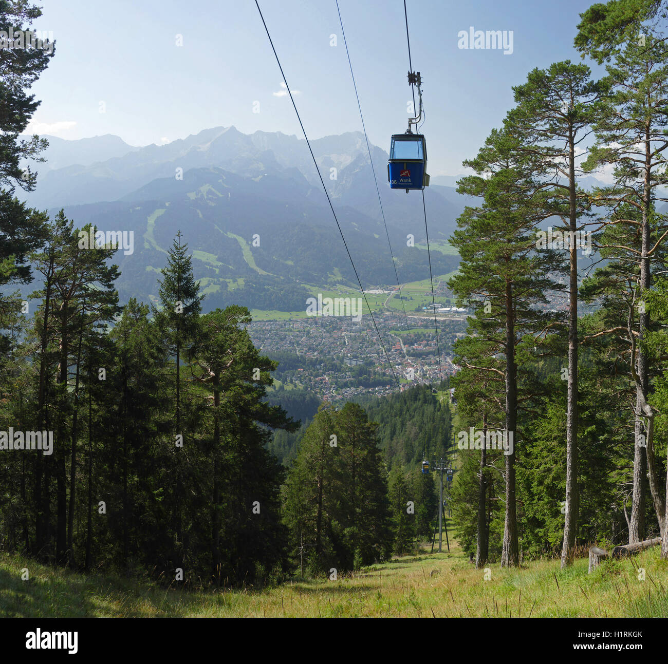 The Alps Germany Garmisch Partenkirchen Mount Wank mountain Cable Car ...