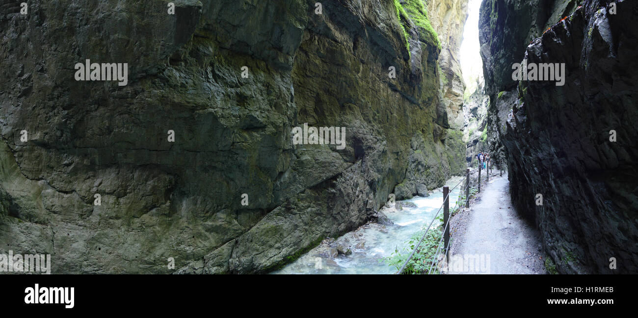 Europe Germany Bavaria Garmisch-Partenkirchen Partnachklamm Partnach ...