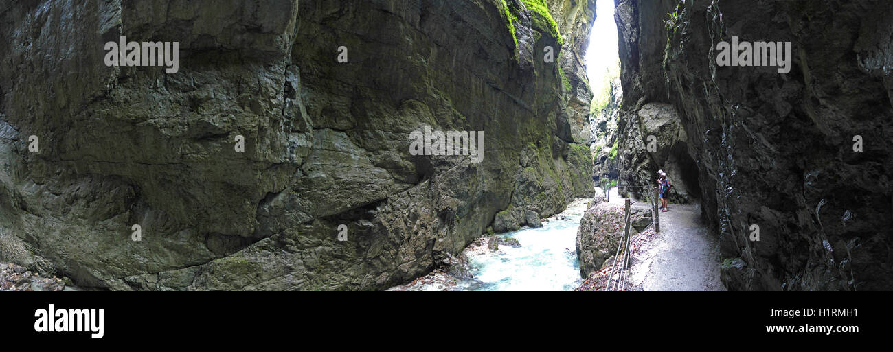 Europe Germany Bavaria Garmisch-Partenkirchen Partnachklamm Partnach ...