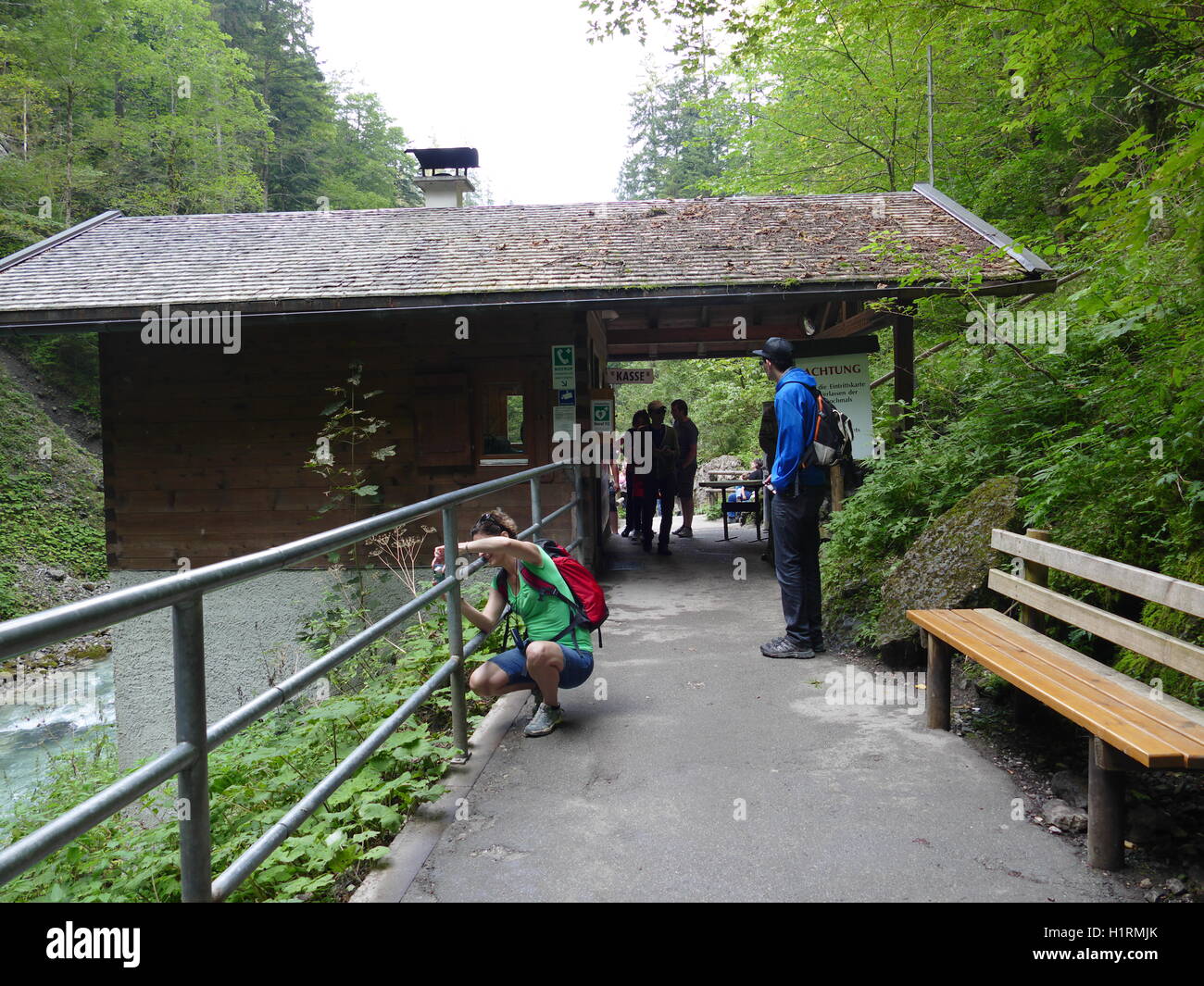 Germany Garmisch Partenkirchen Partnachklamm Partnach Klamm Gorge river ...