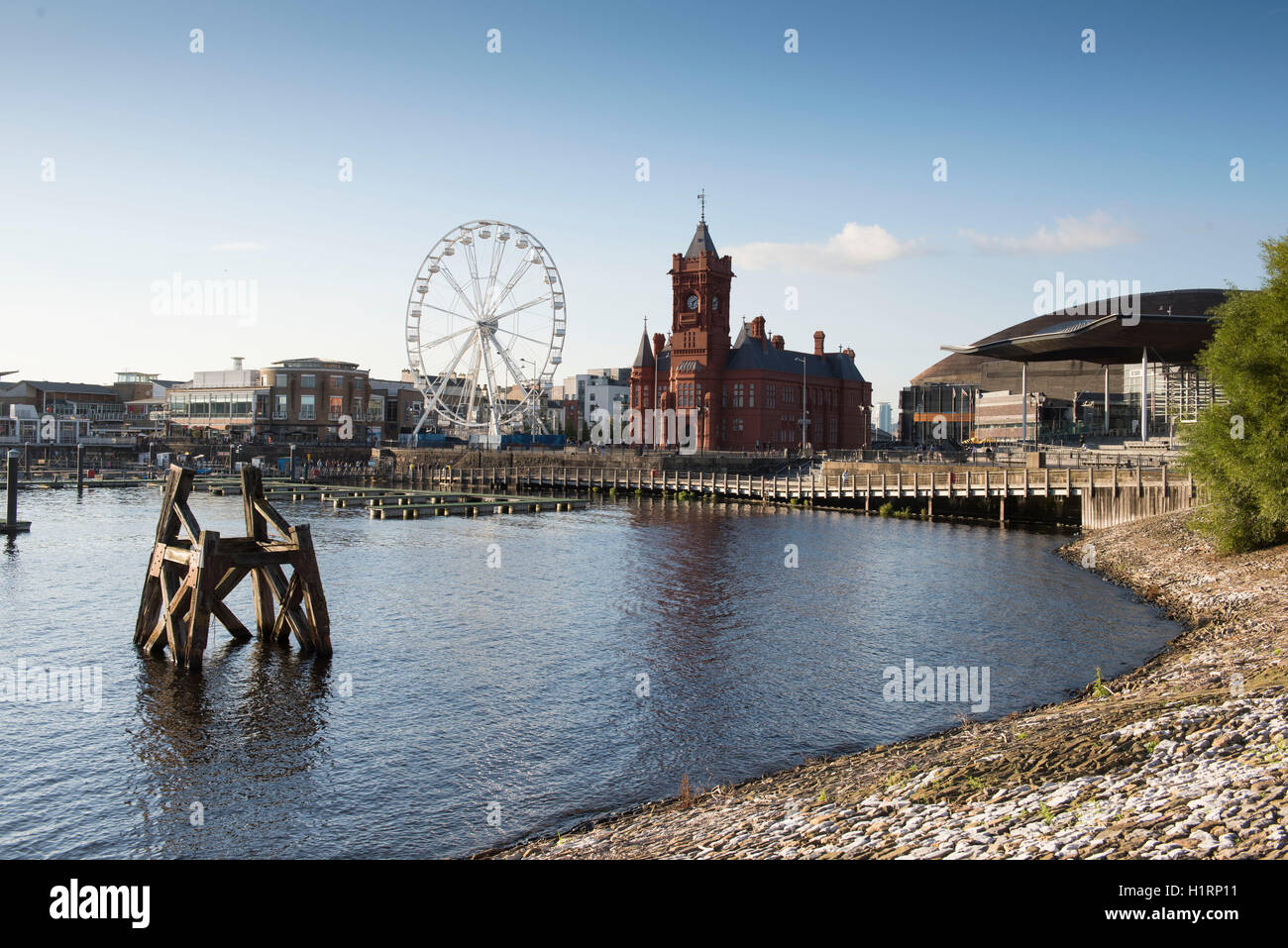 Cardiff bay with the pierhead building hi-res stock photography and ...
