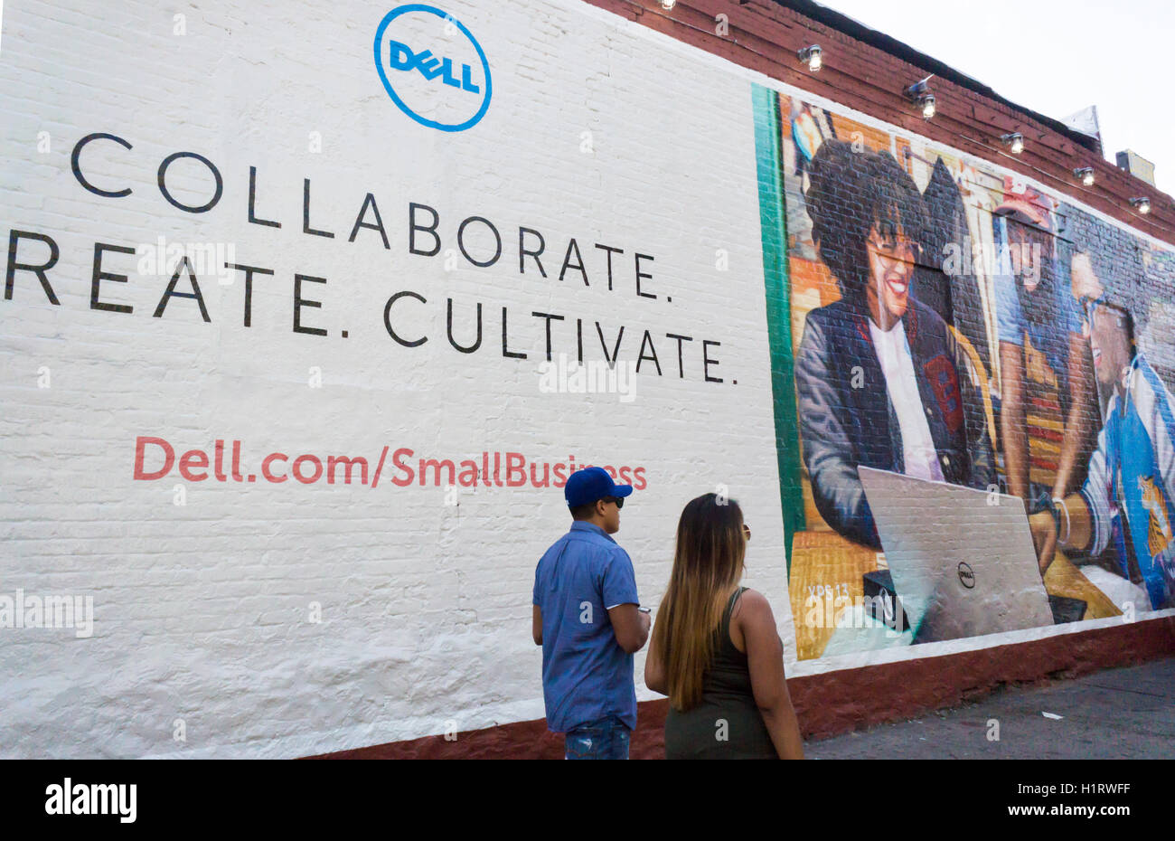 A billboard advertising Dell computers in the Williamsburg neighborhood ...