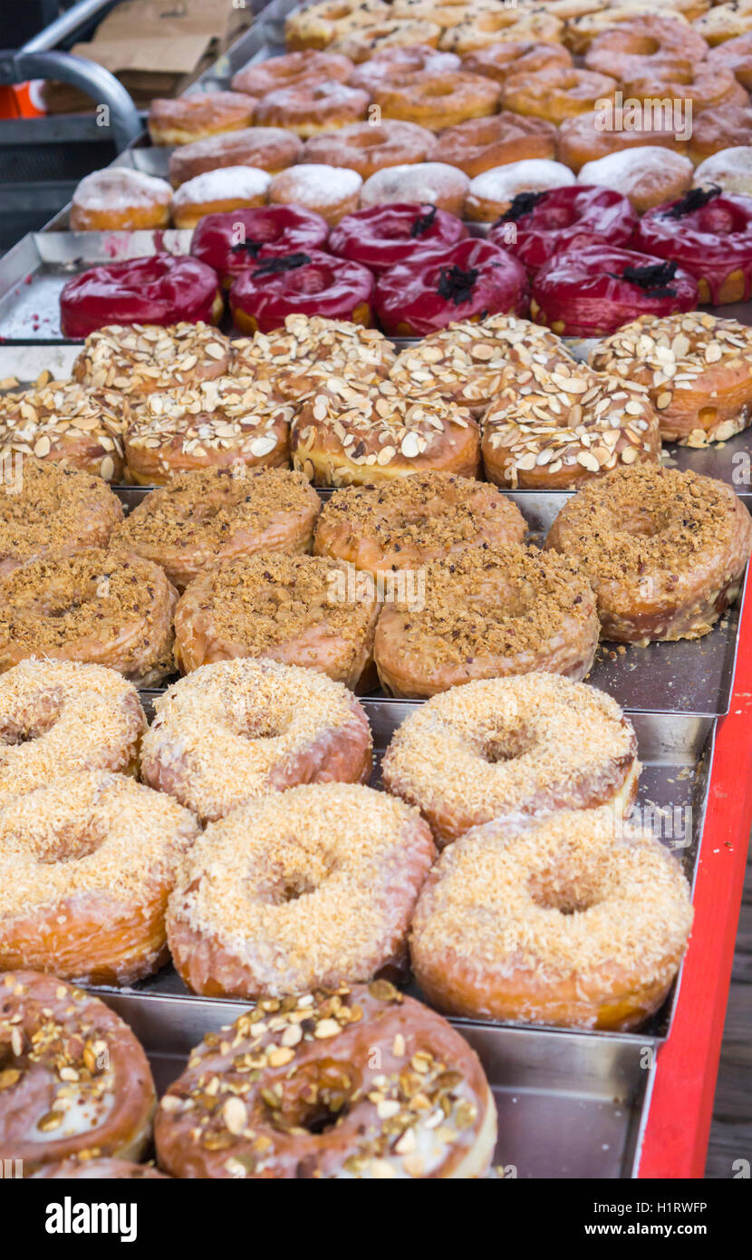 A selection of donuts from Dough at a fair in New York on Saturday ...