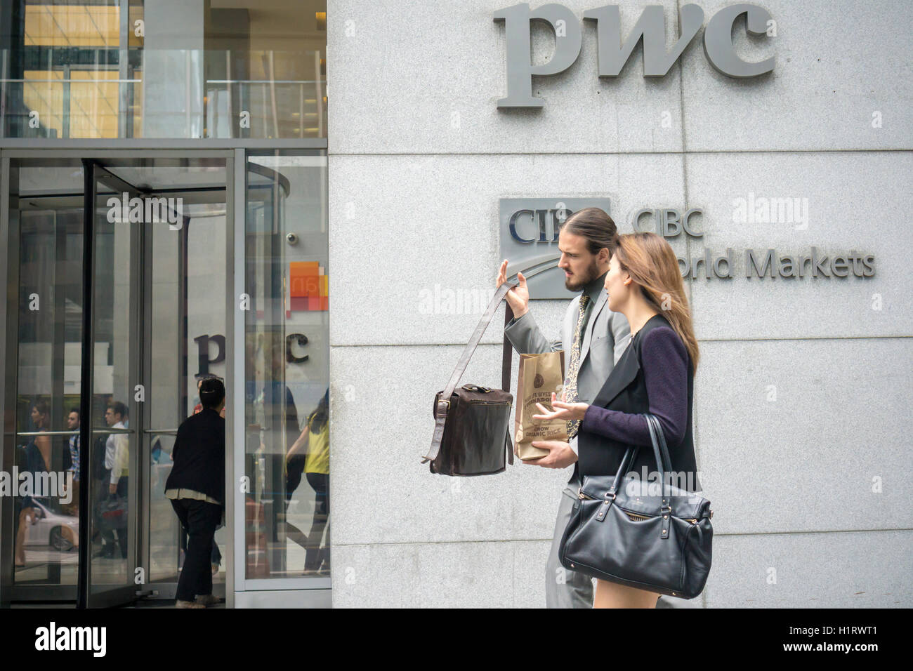 The New York offices of PricewaterhouseCoopers (PWC), the multinational ...