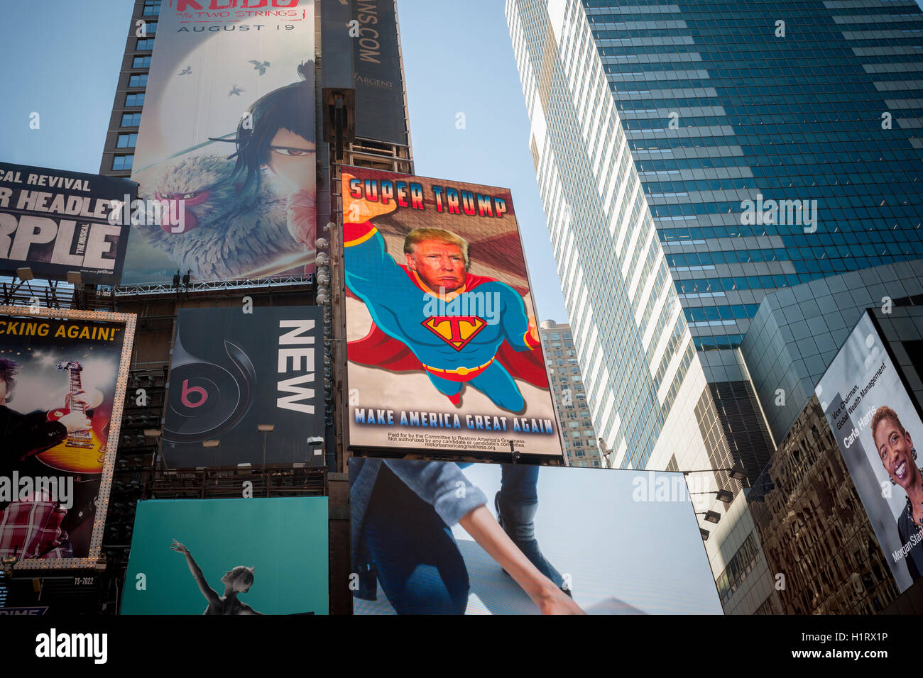 Donald trump billboard times square hi-res stock photography and images ...