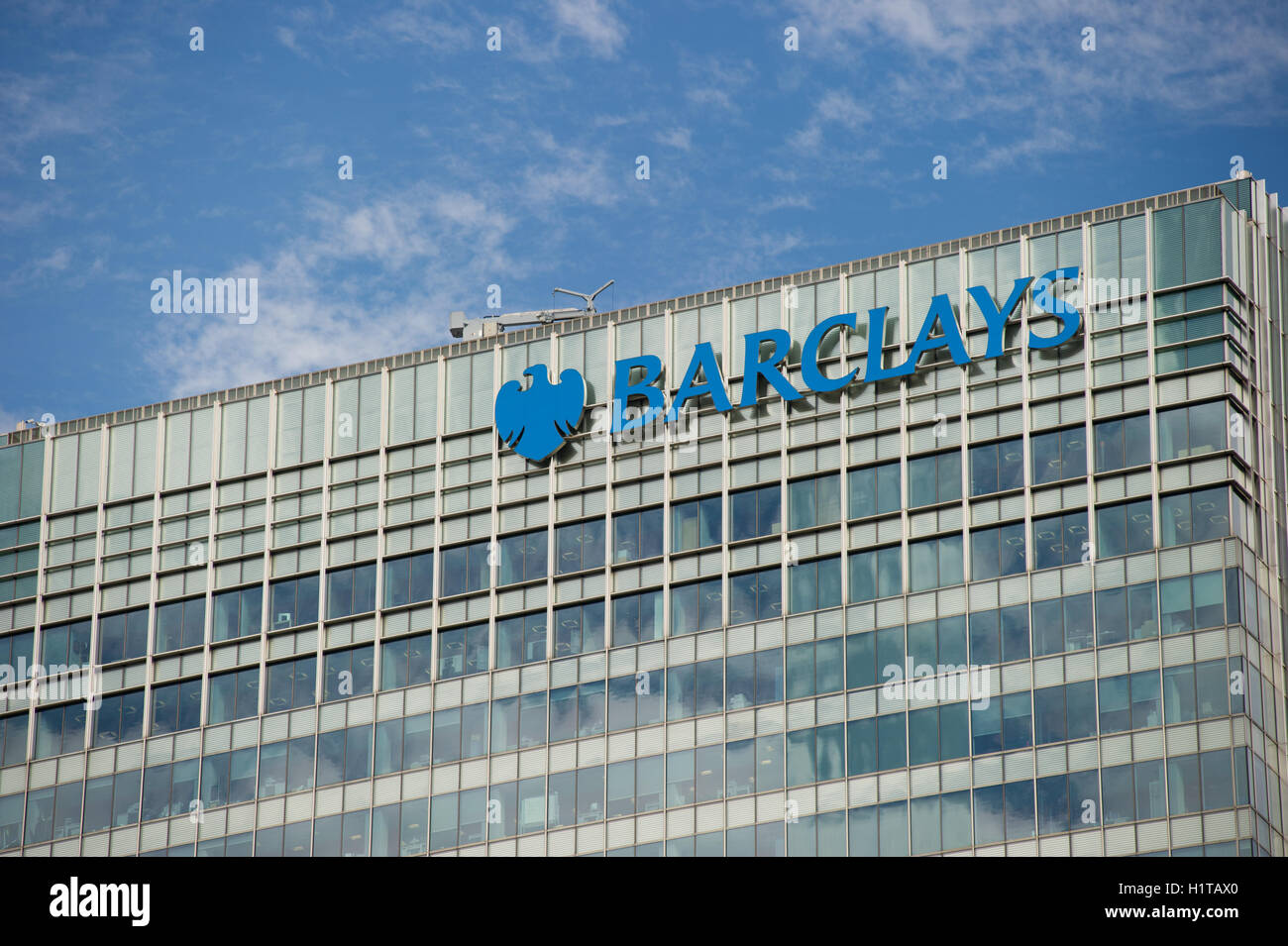 Barclay's bank headquarters in Canary Wharf, the main financial ...
