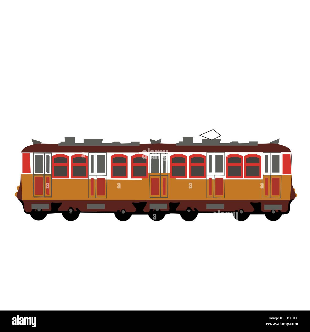 Steam train side view Stock Vector Images - Alamy