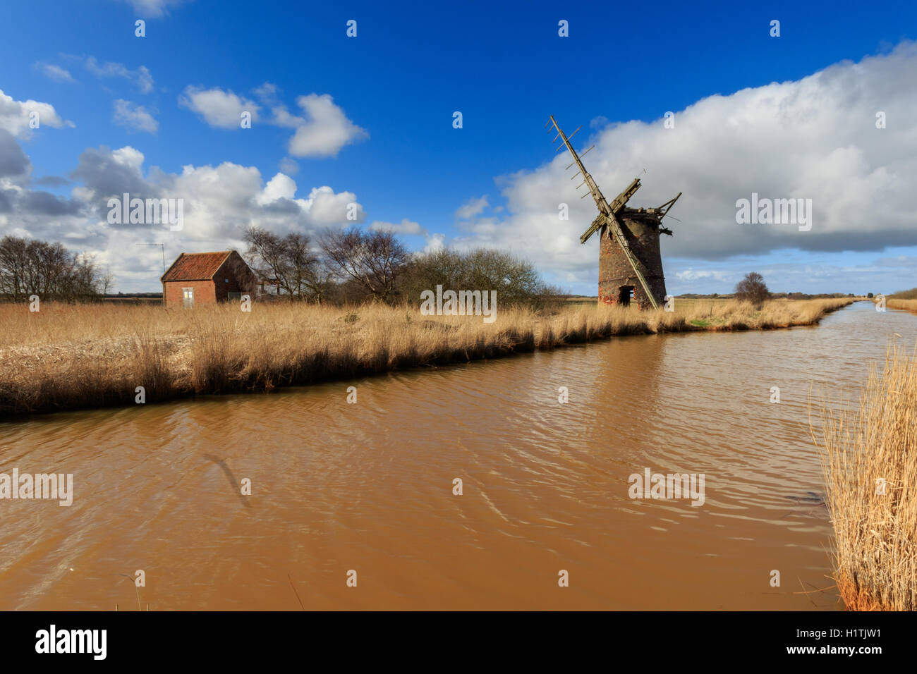 Brograve mill windpump on the Norfolk Broads Stock Photo - Alamy