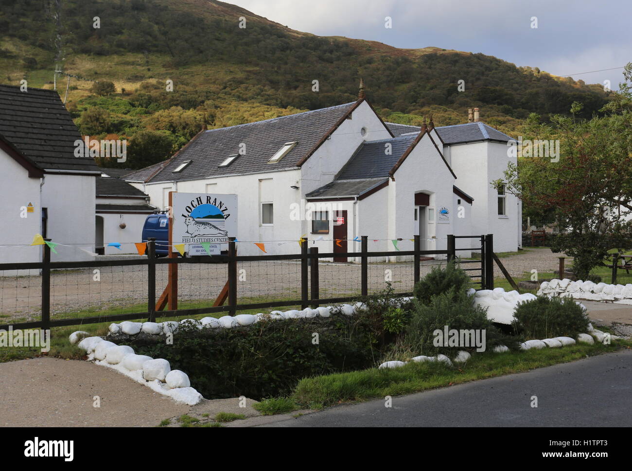 Exterior of Lochranza Field Studies Centre Isle of Arran Scotland ...