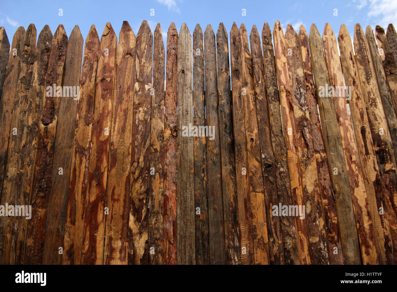Light colored wood privacy fence hi-res stock photography and images ...