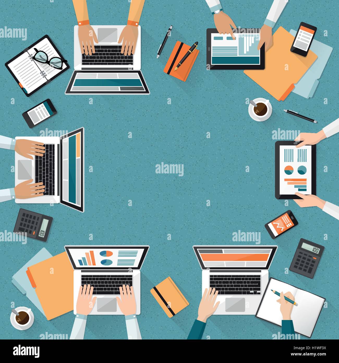 Accountant team Stock Vector Images - Alamy