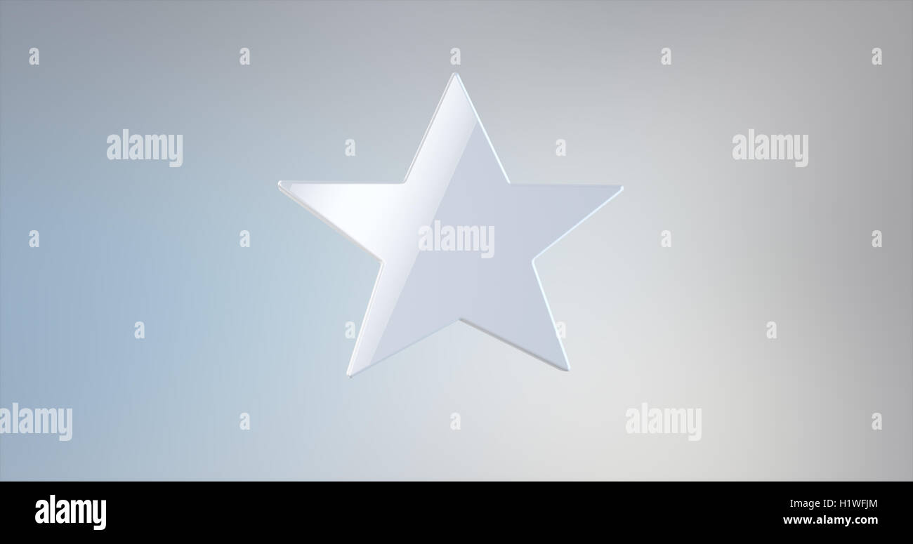 Star White 3d Icon Stock Photo - Alamy
