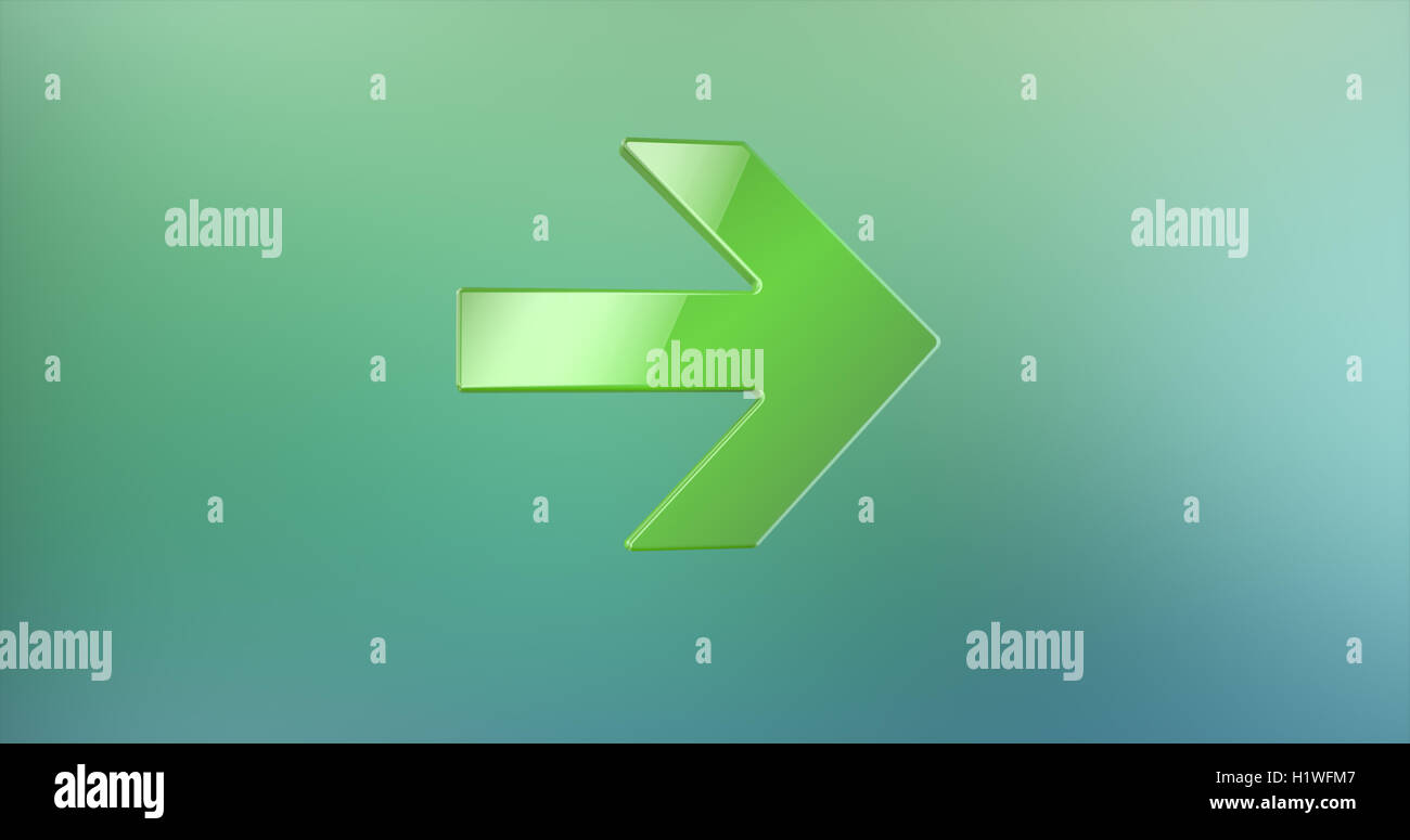 Arrow Right Green 3d Icon Stock Photo - Alamy