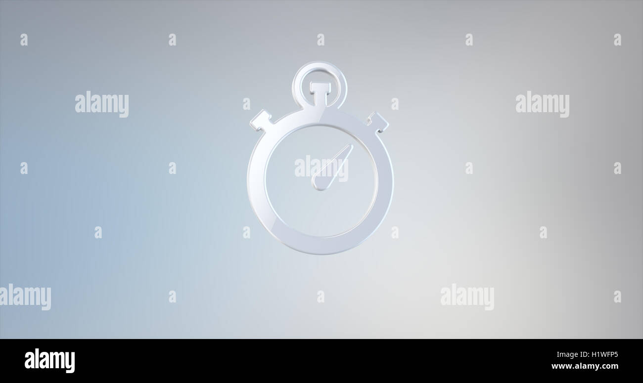 Stop Watch White 3d Icon Stock Photo - Alamy