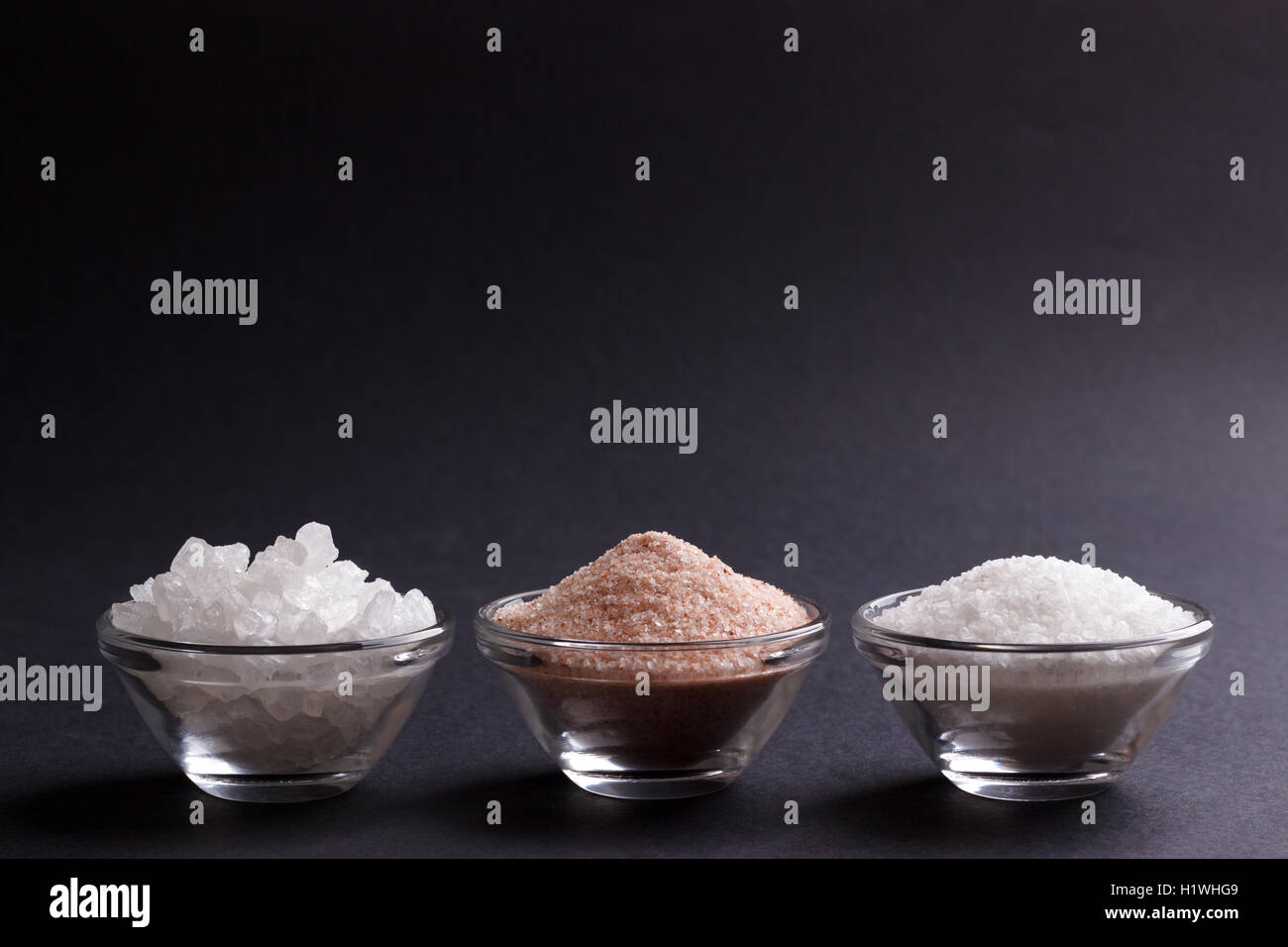 Three types salt hi-res stock photography and images - Alamy