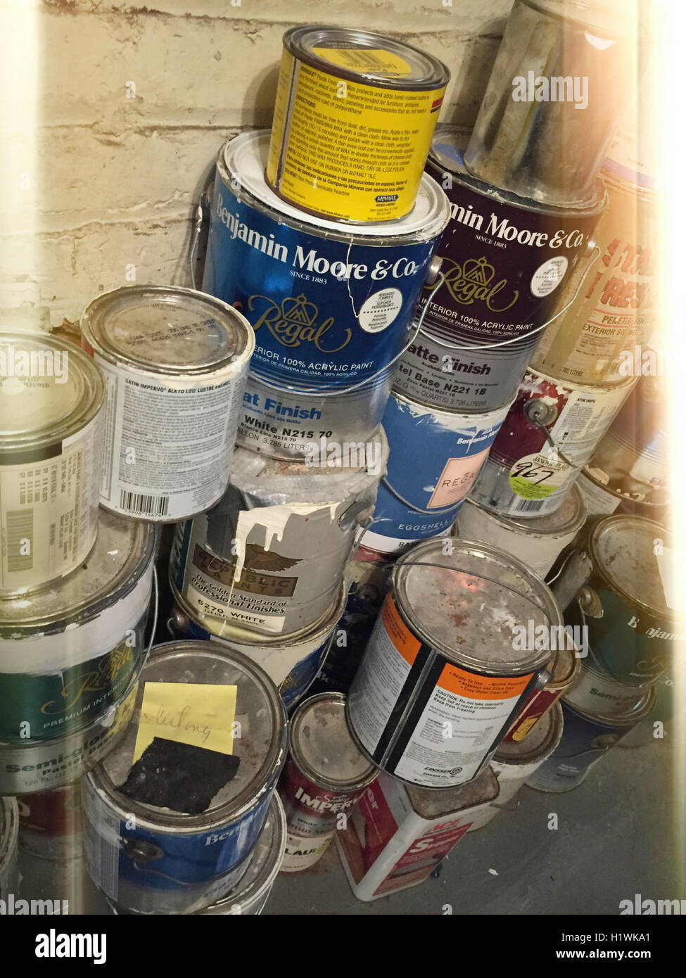 Discarded Paint Cans, USA Stock Photo - Alamy