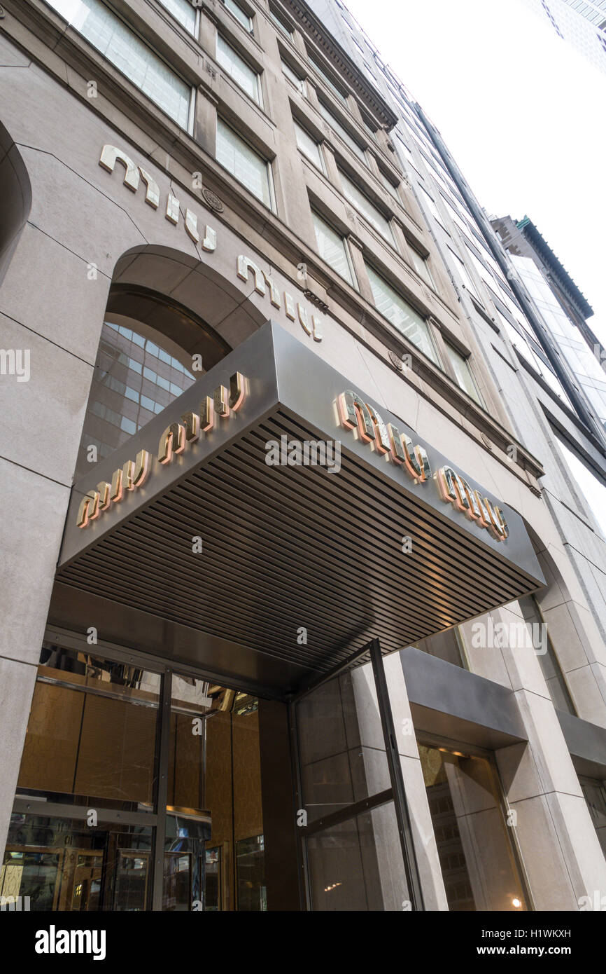 Miu Miu Storefront, NYC Stock Photo - Alamy
